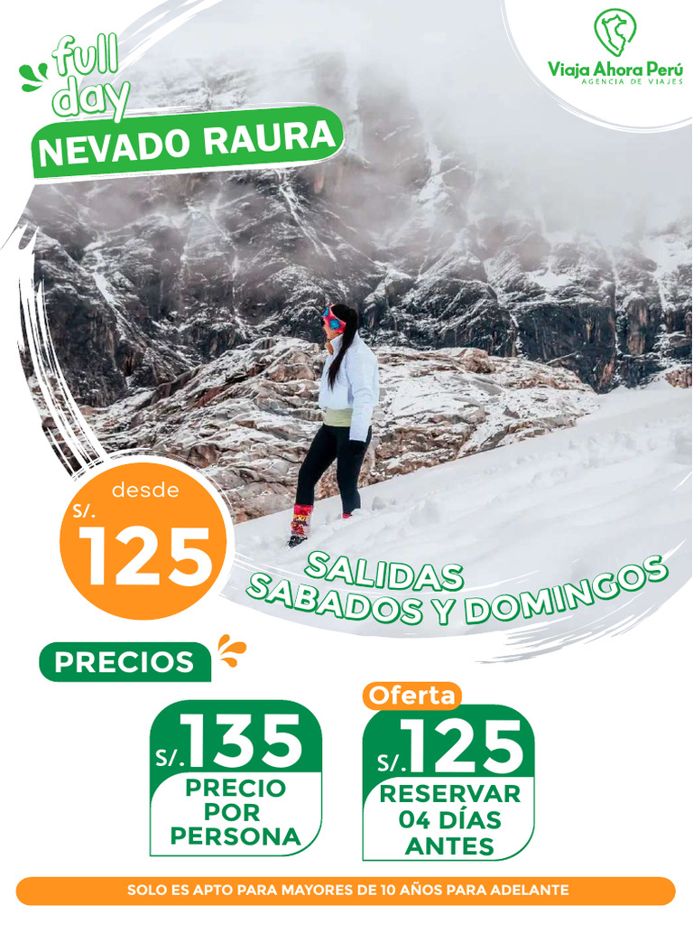 Tour al Nevado Raura: Aventura y Naturaleza | PDF | Turismo ...