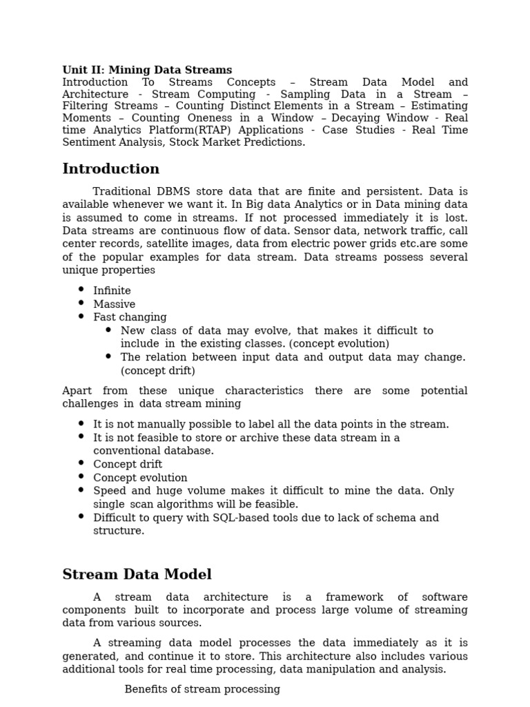 Bigdata-Mining Data Streams | PDF | Computing | Computer Data
