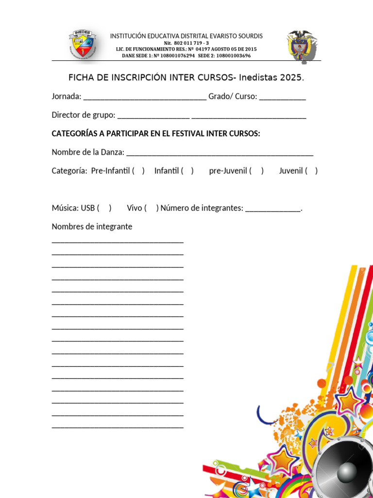 Inscripcion Intercursos 2025 | PDF