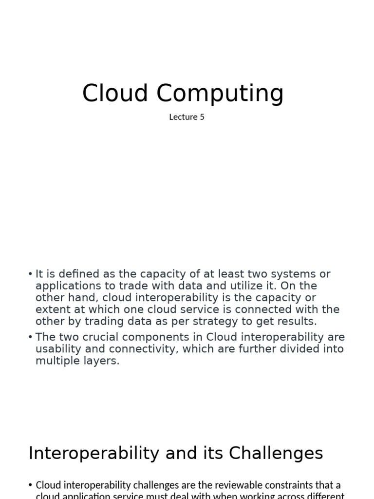 Cloud Computing Lecture 5 | PDF | Cloud Computing | Scalability