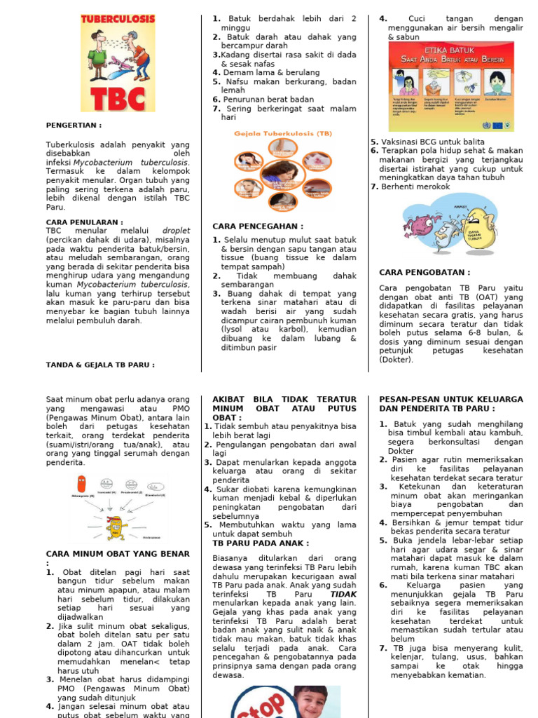 Leaflet TB Paru | PDF