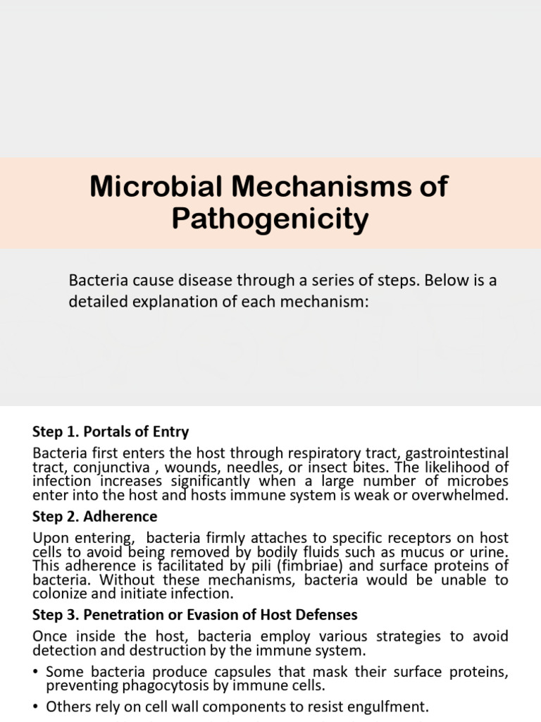 Bacterial Pathogenicity Mechanisms Explained | PDF