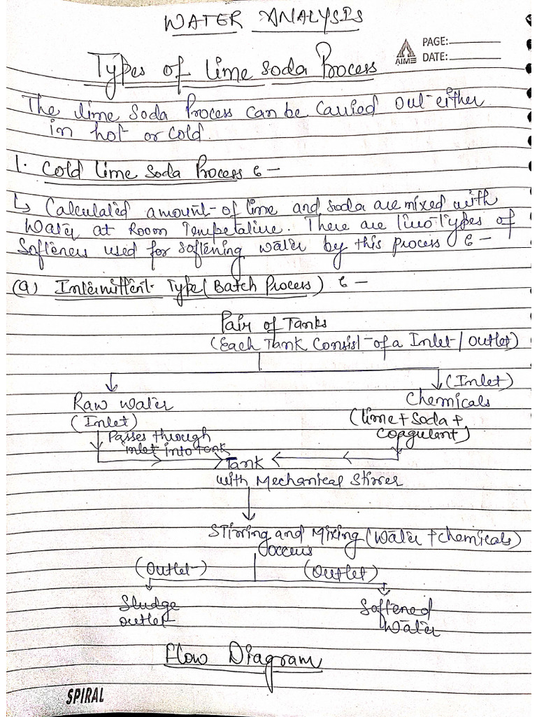 Flow Diagram of Types of Lime Soda Process | PDF