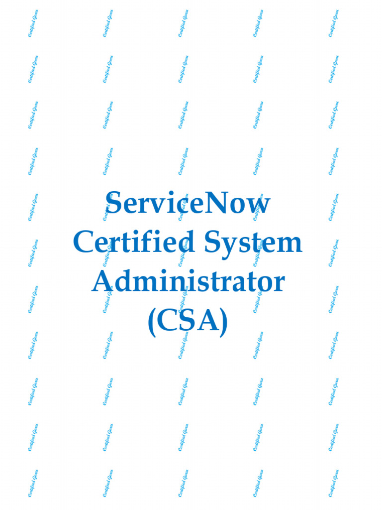 ServiceNow Certified Admin Exam Guide | PDF | Software | Information ...