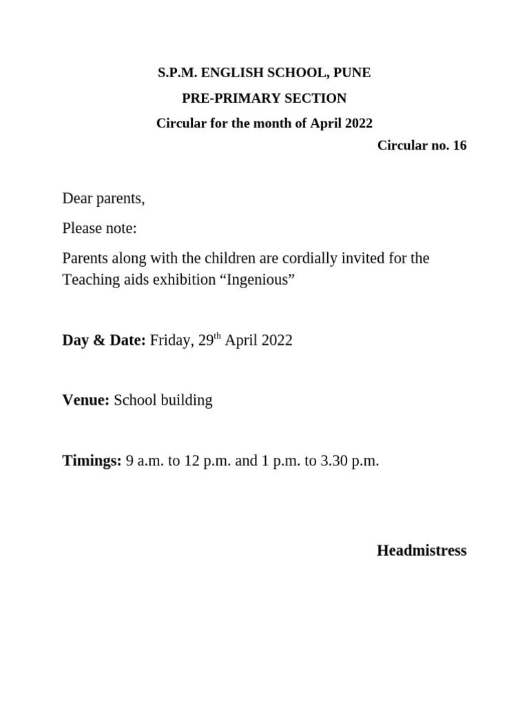 Circular April 2022 | PDF