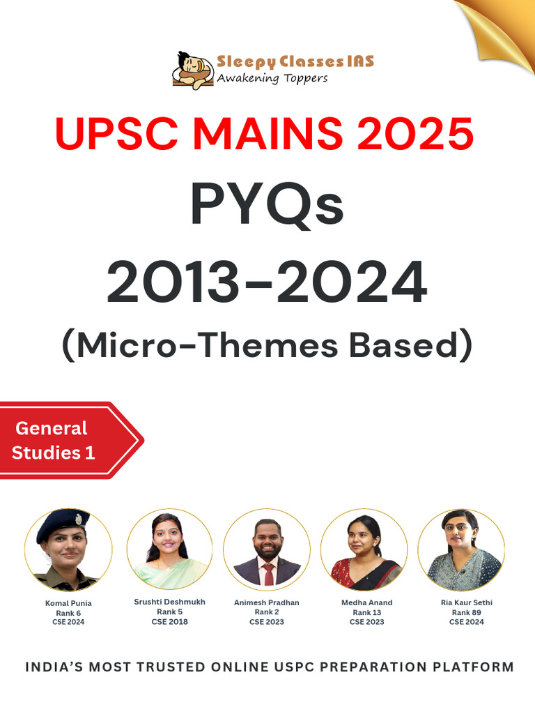 Theme-Wise PYQs List - GS - 1 | PDF | Oceans | Water