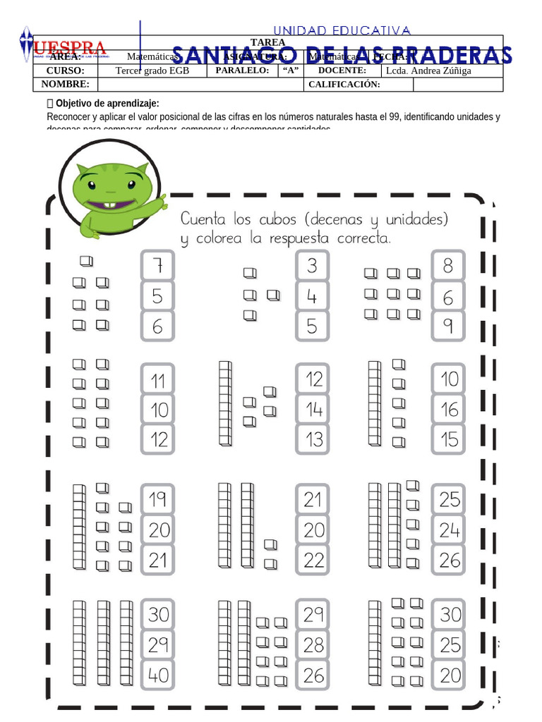 Valor Posicional en Números Naturales | PDF