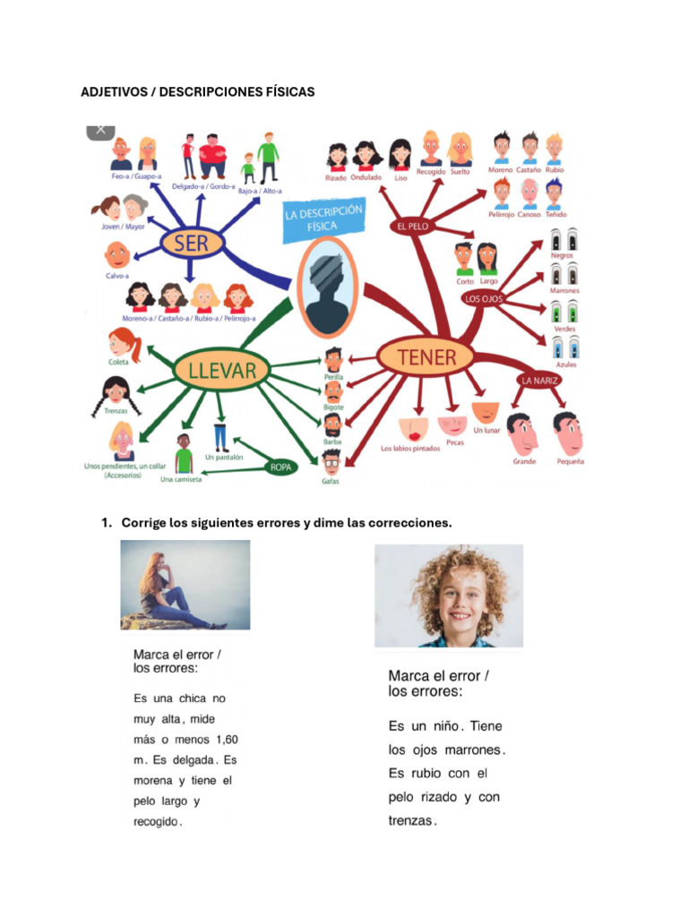 Descripciones Físicas y Adjetivos | PDF