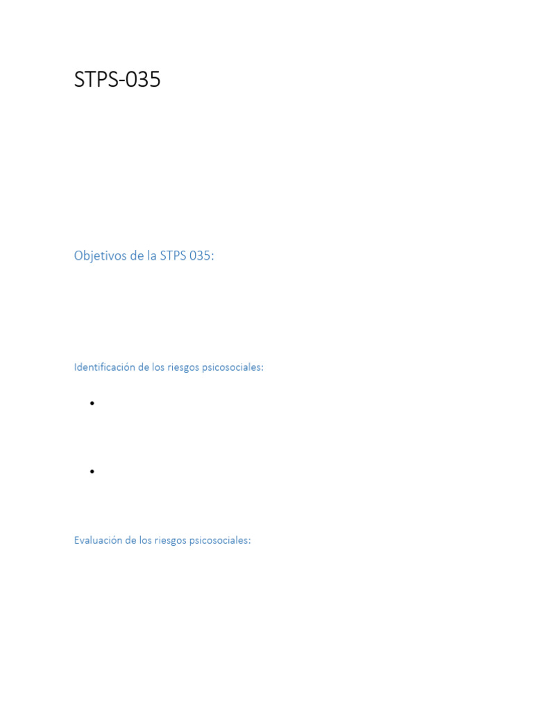 Nom STPS 035 | PDF | Seguridad y salud ocupacional | Estrés (biología)