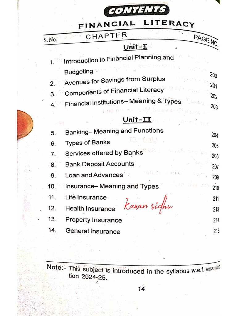 Financial Literacy | PDF