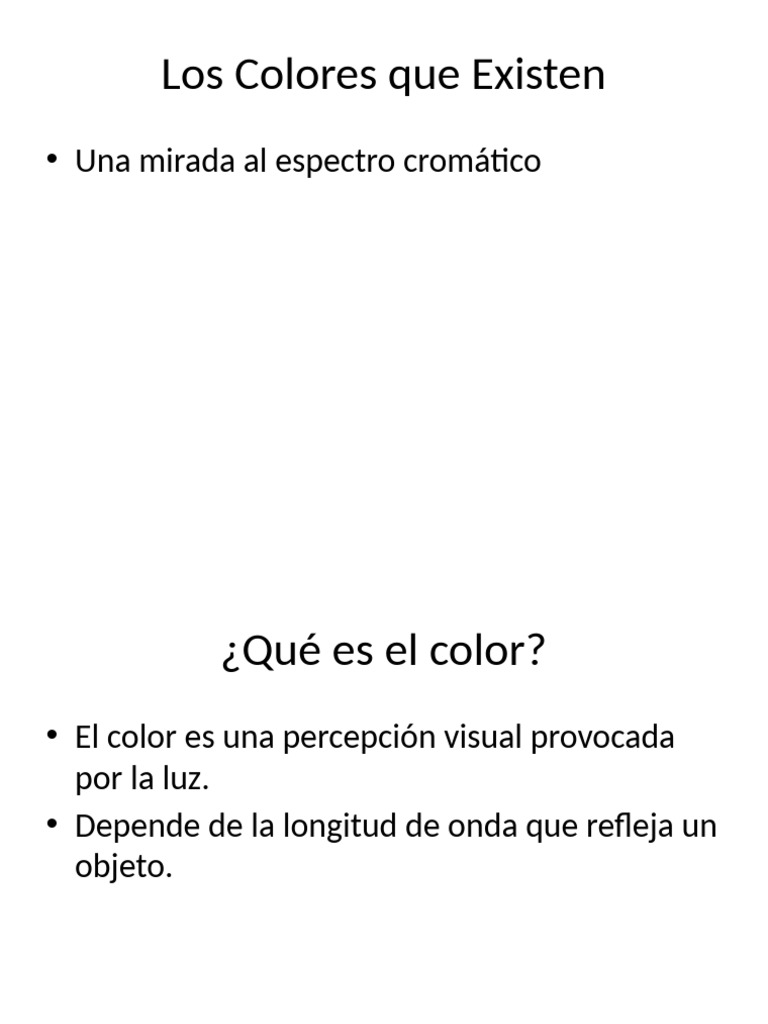 Los Colores Que Existen | PDF