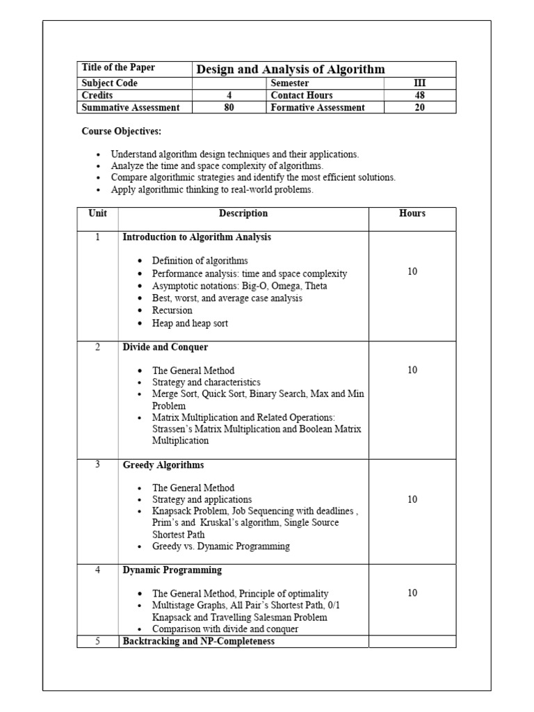 B.sc. Computer Science Syllabus 3 and 4 | PDF | Relational Model | Relational Database