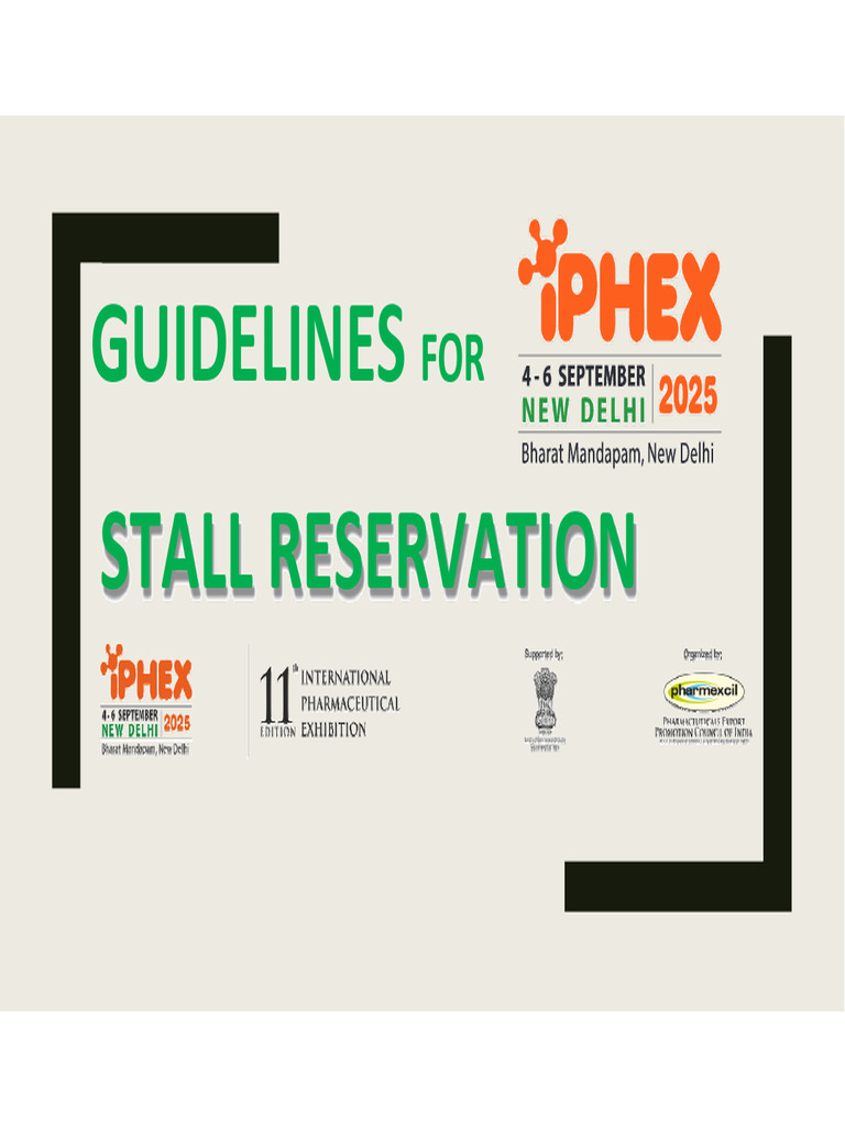 Guidelines For Stall Reservation Iphex 2025 v2.0 | PDF | Computing | Internet