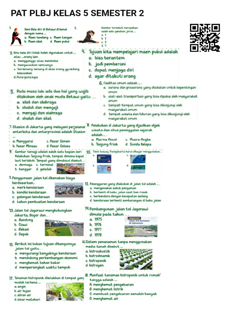 Pat Plbj Kelas 5 Semester 2 (3) | PDF