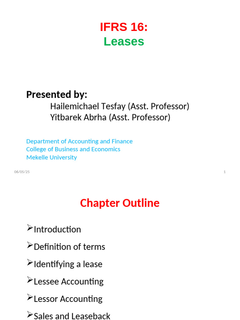 IFRS 16 Leases: Accounting Overview | PDF | Lease | Business