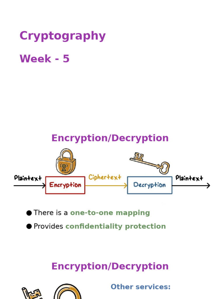 Cryptography Week 6 | PDF | Cryptography | Key (Cryptography)