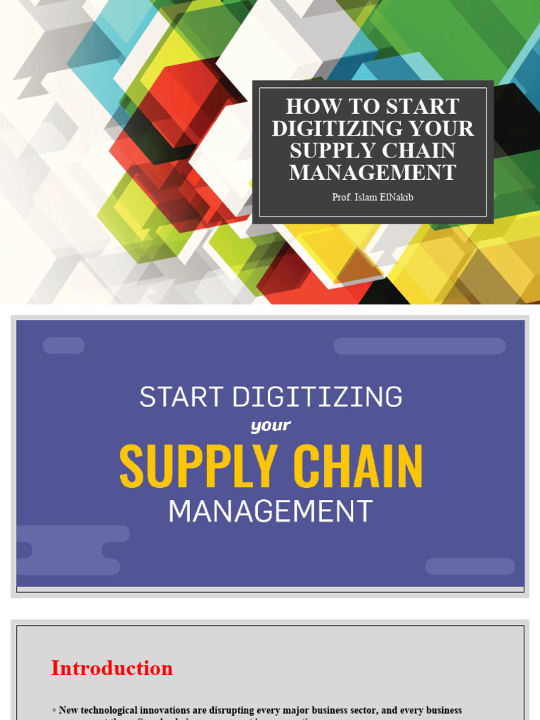 1.how To Start Digitizing Your Supply Chain Management | PDF | Supply Chain | Supply Chain ...