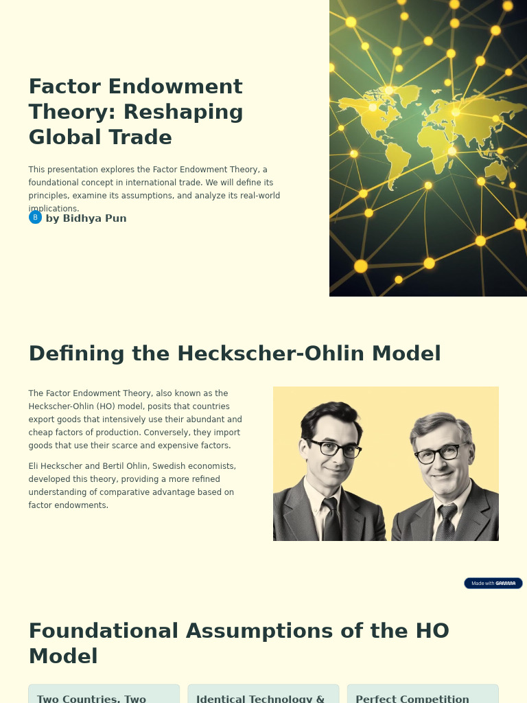 Factor Endowment Theory Reshaping Global Trade | PDF | Economies ...