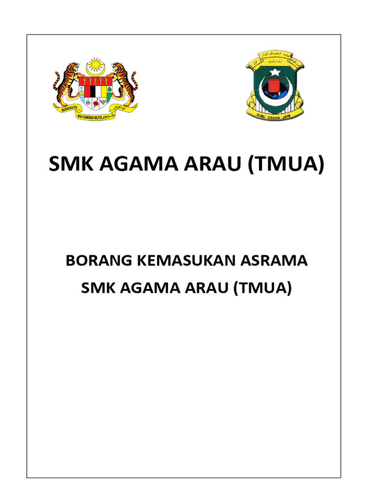 4-Borang Kemasukan Ke Asrama Smkaa 2025 | PDF