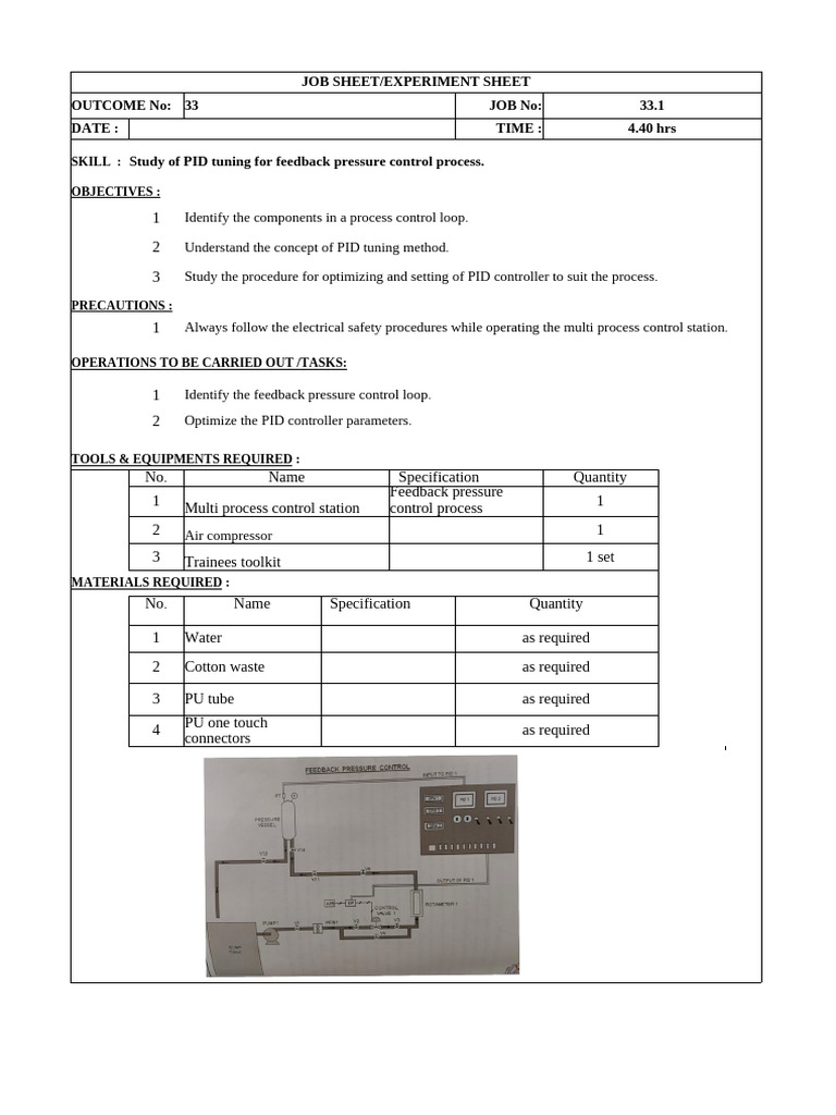 Feedback Pressure - PID Controller | PDF | Control Theory | Mechanical Engineering