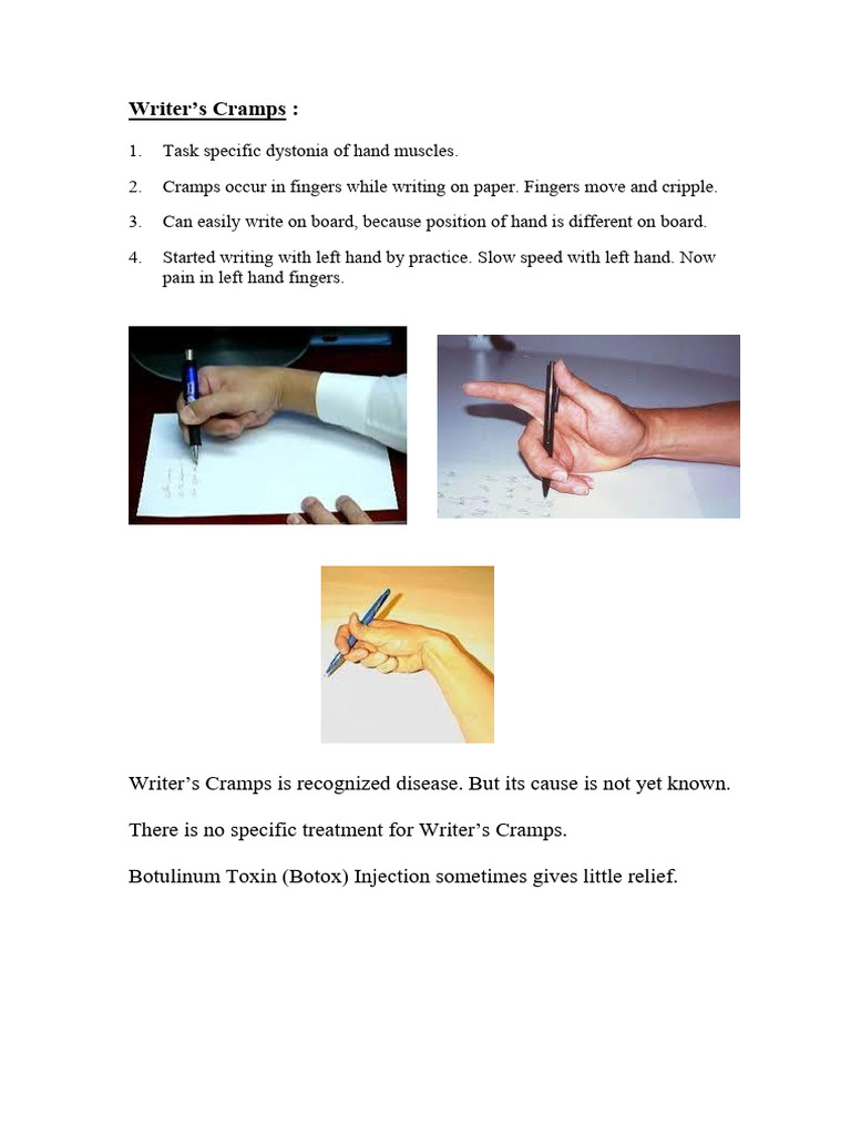 Writers Cramps | PDF