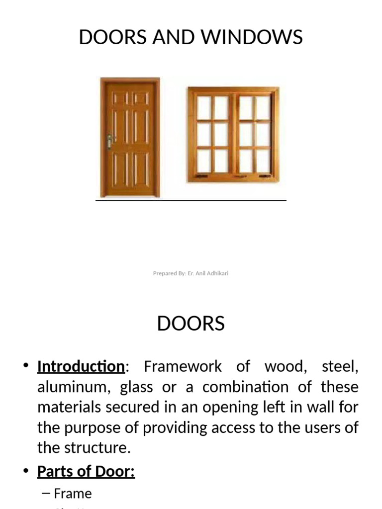 Door and Window Slides | PDF | Window | Door