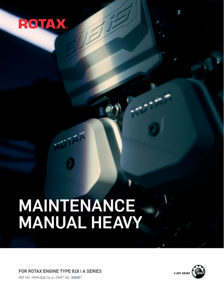 Heavy Maintenance Manual for Rotax 916 | PDF | Engines | Propulsion