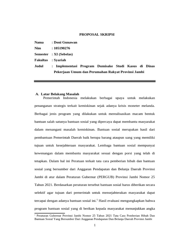 Implementasi Program Dumisake Jambi | PDF