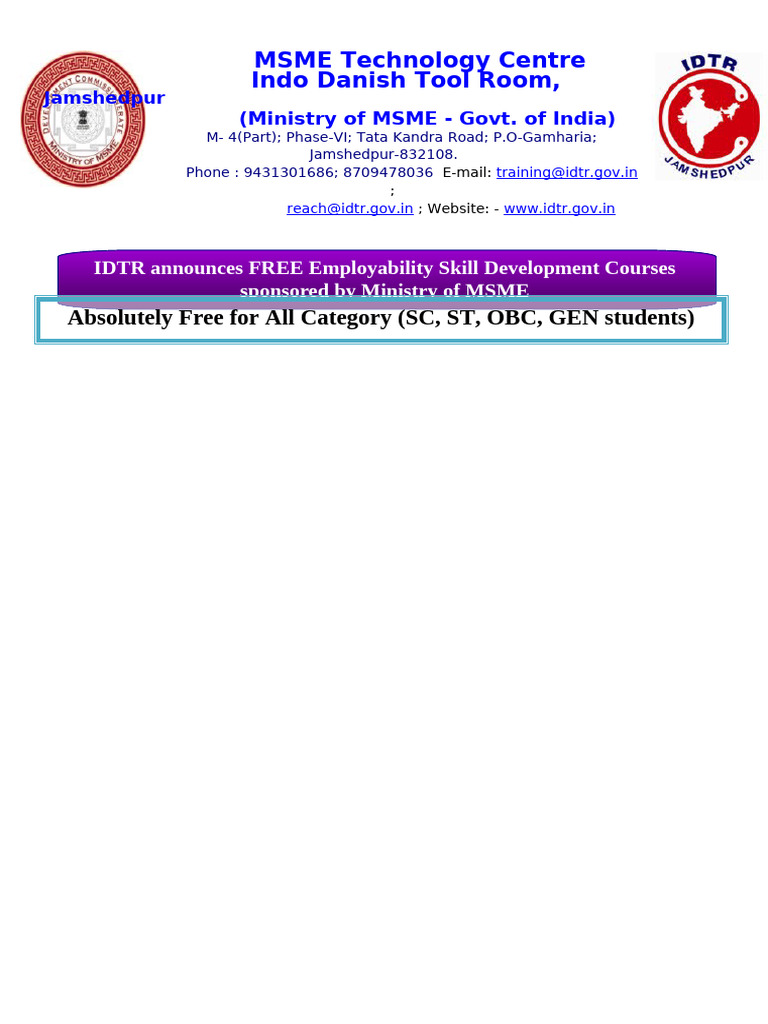 DOWNLOADNOTICE For Msme Tools Rooms Online | PDF | Mechanical Engineering | Computing