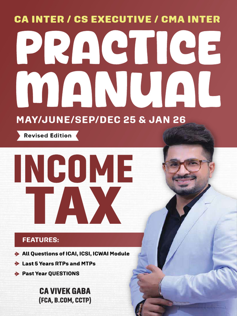 Income Tax Practice Manual by VG Sir | PDF | Income Tax | Taxes