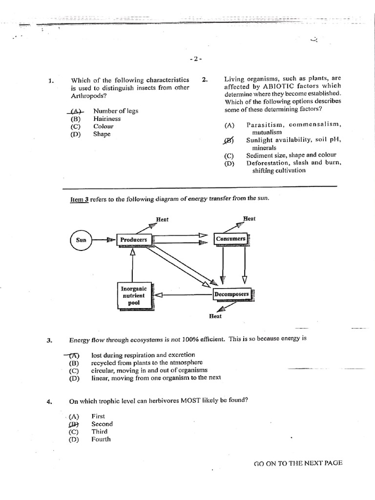 Csec Biology p1 2020 J | PDF