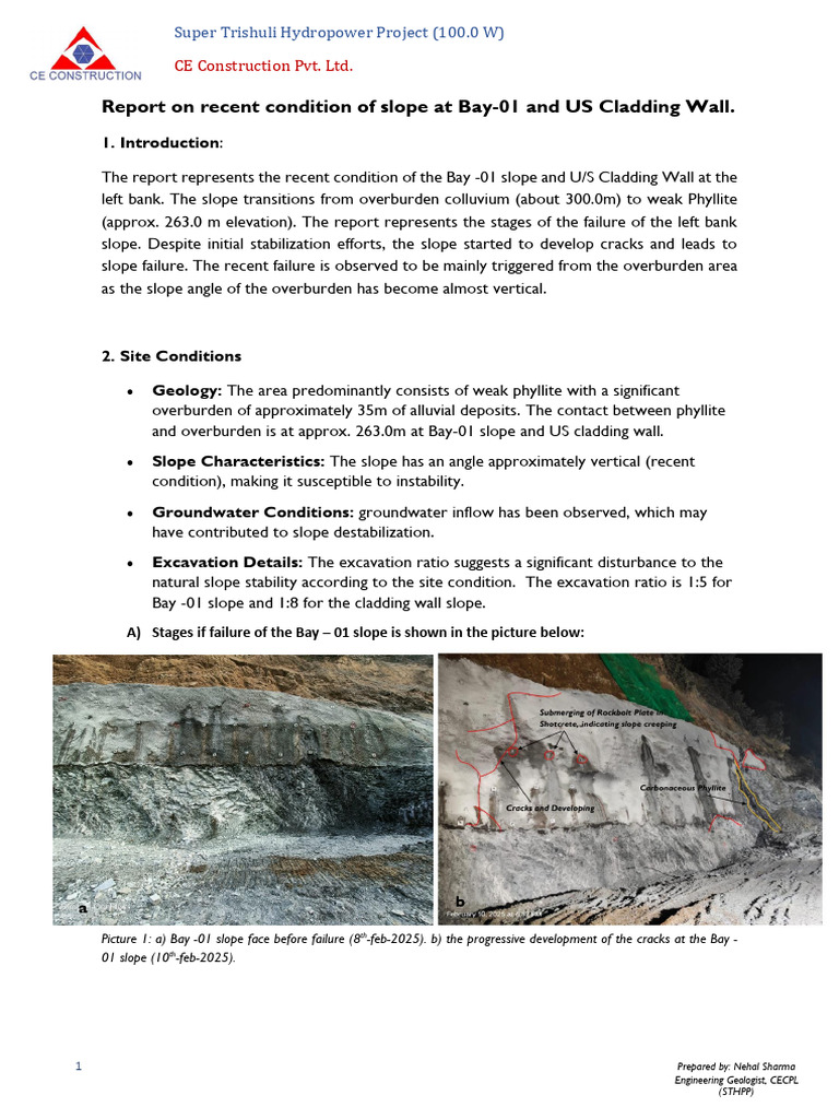 Recent Left Bank Slope Failure Report. | PDF | Earth Sciences | Civil ...