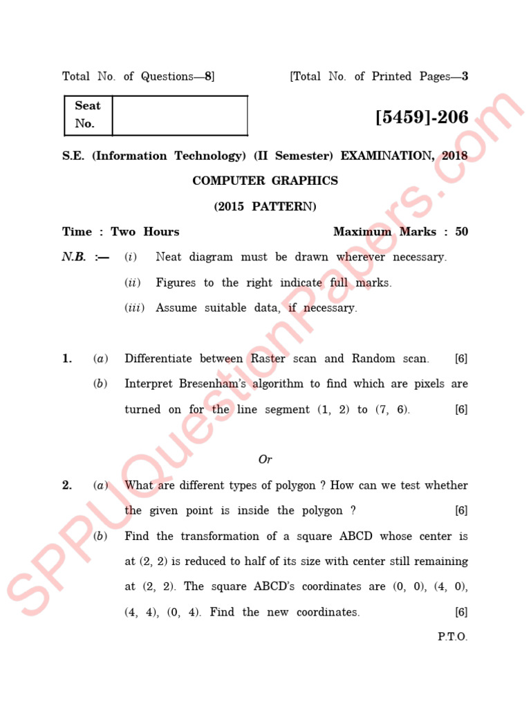 Be Information Technology Engineering Semester 4 2018 November Computer ...