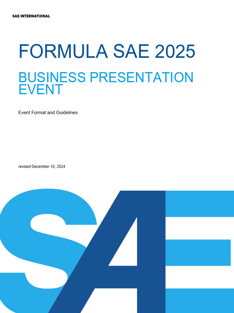 2025 FSAE Business Presentation Concept Rev12.10.24 | PDF