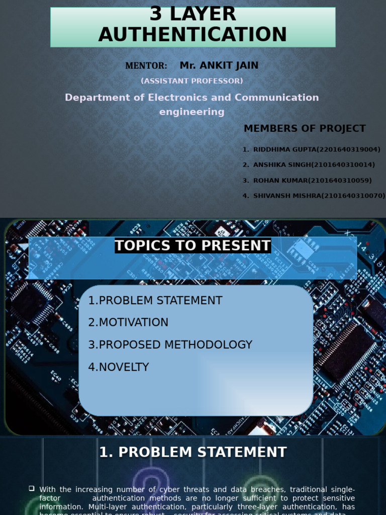 3 Layer Authentication Final | PDF | Authentication | Biometrics