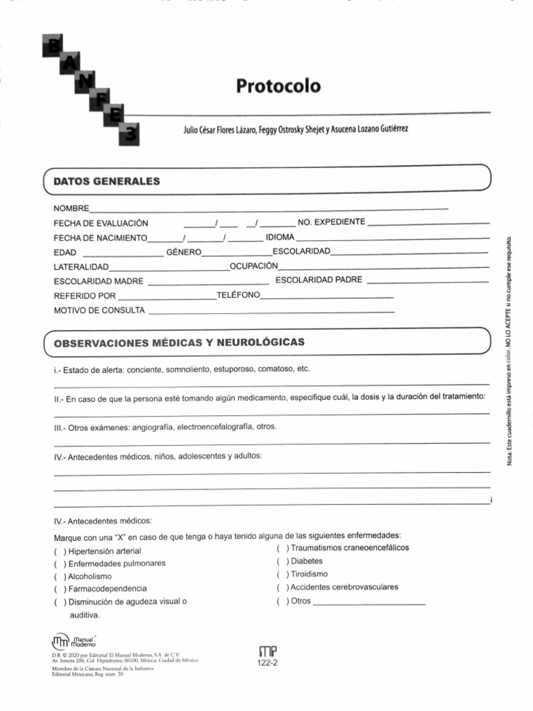 Protocolo BANFE-3 | PDF