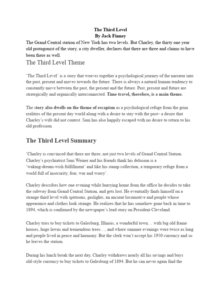 The Third Level | PDF