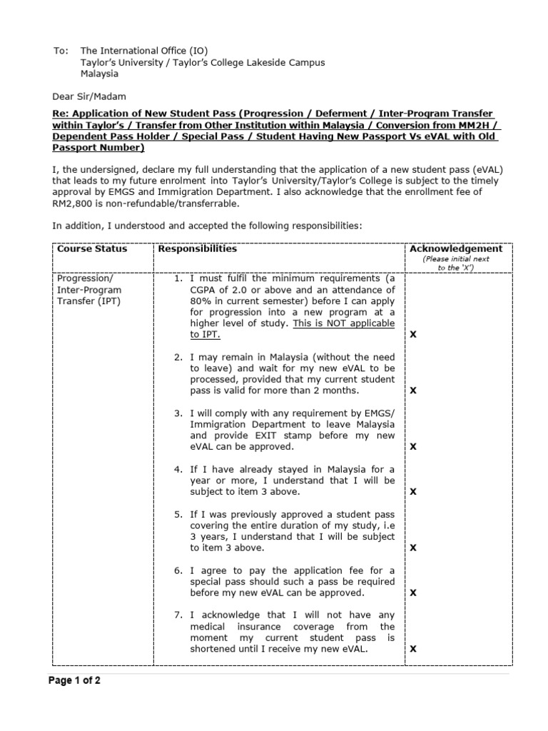Lou - Letter of Understanding v15012025 v1 | PDF | Passport | Travel Visa