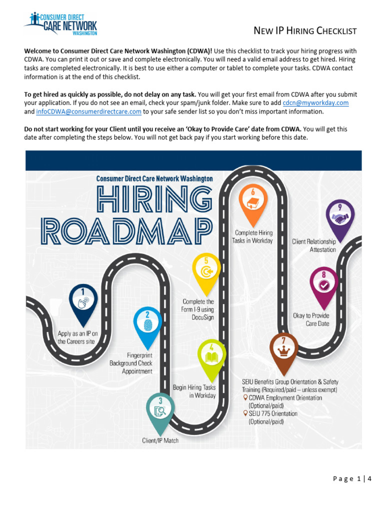 CDWA New IP Hiring Checklist | PDF