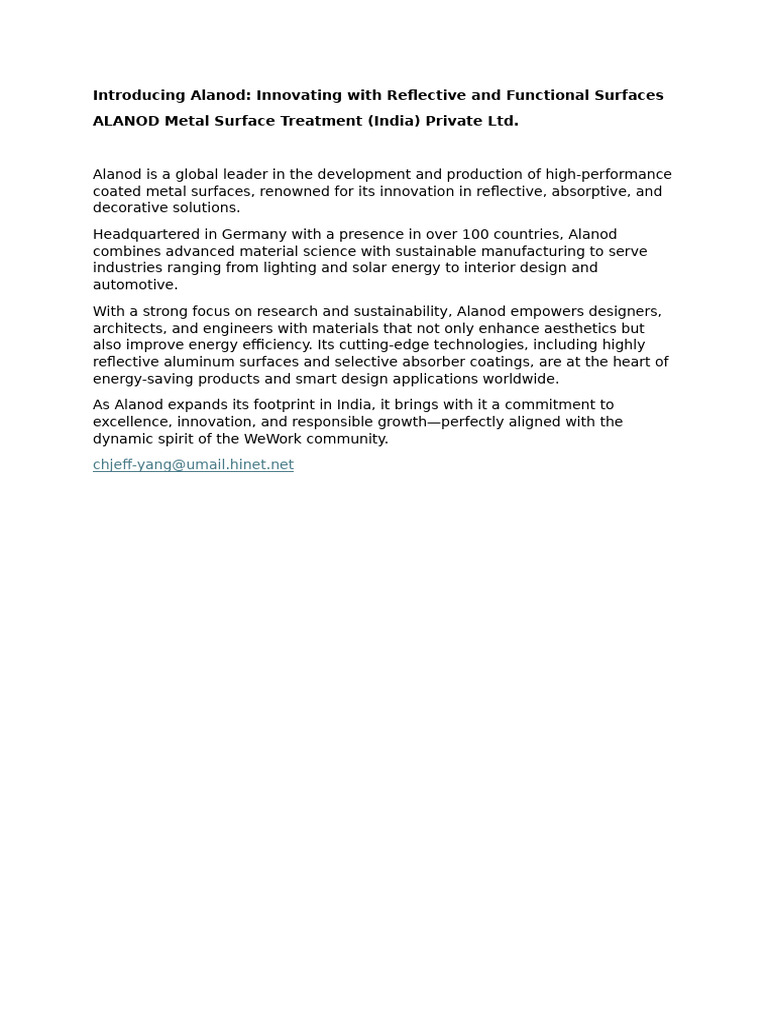 Alanod: Innovating Solar Solutions | PDF