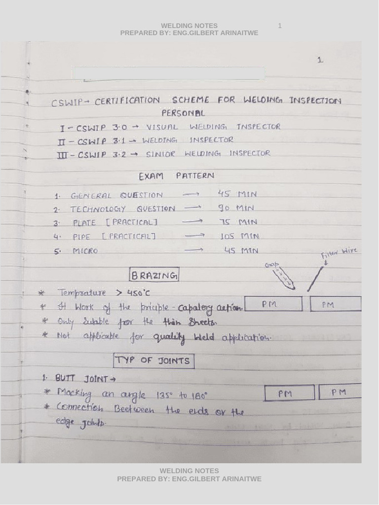 Welding Notes by Eng. Gilbert Arinaitwe | PDF