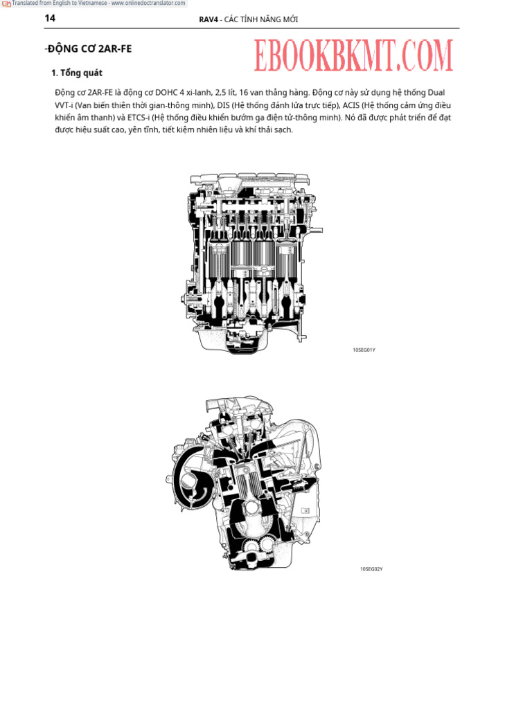 Tài Liệu - Động Cơ 2ar-Fe Engine (Vietsub) | PDF
