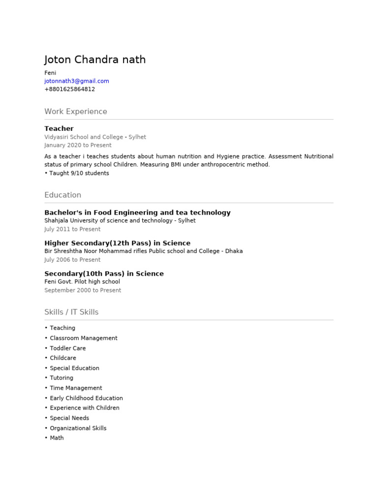 Joton Chandra Nath | PDF