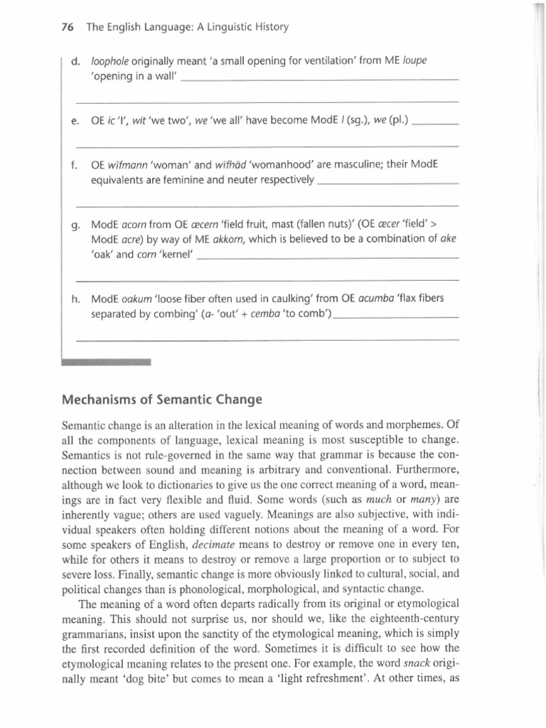 Semantic Change | PDF