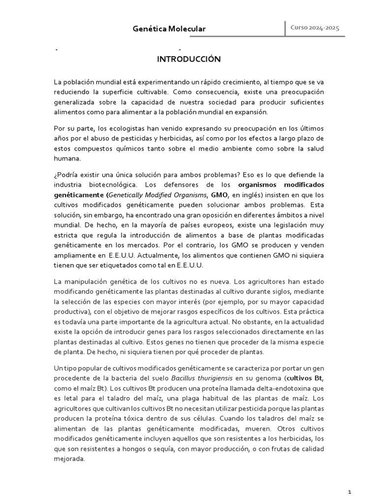 Guion Practicas | PDF | Primer (Biología Molecular) | Reacción en cadena de la polimerasa