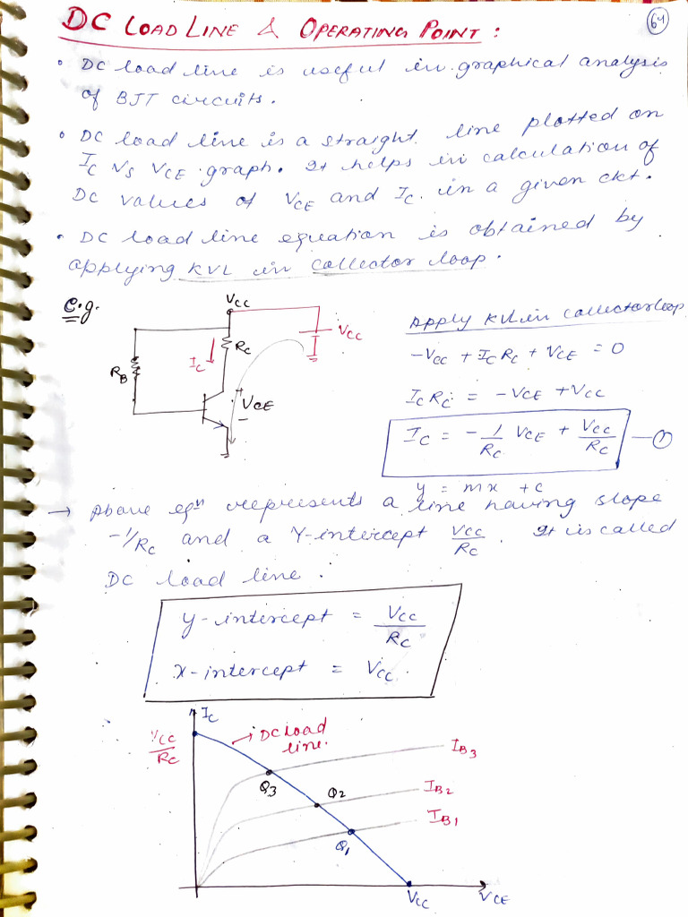 DC Load Line Analysis for BJT Stability | PDF | Electrical Components