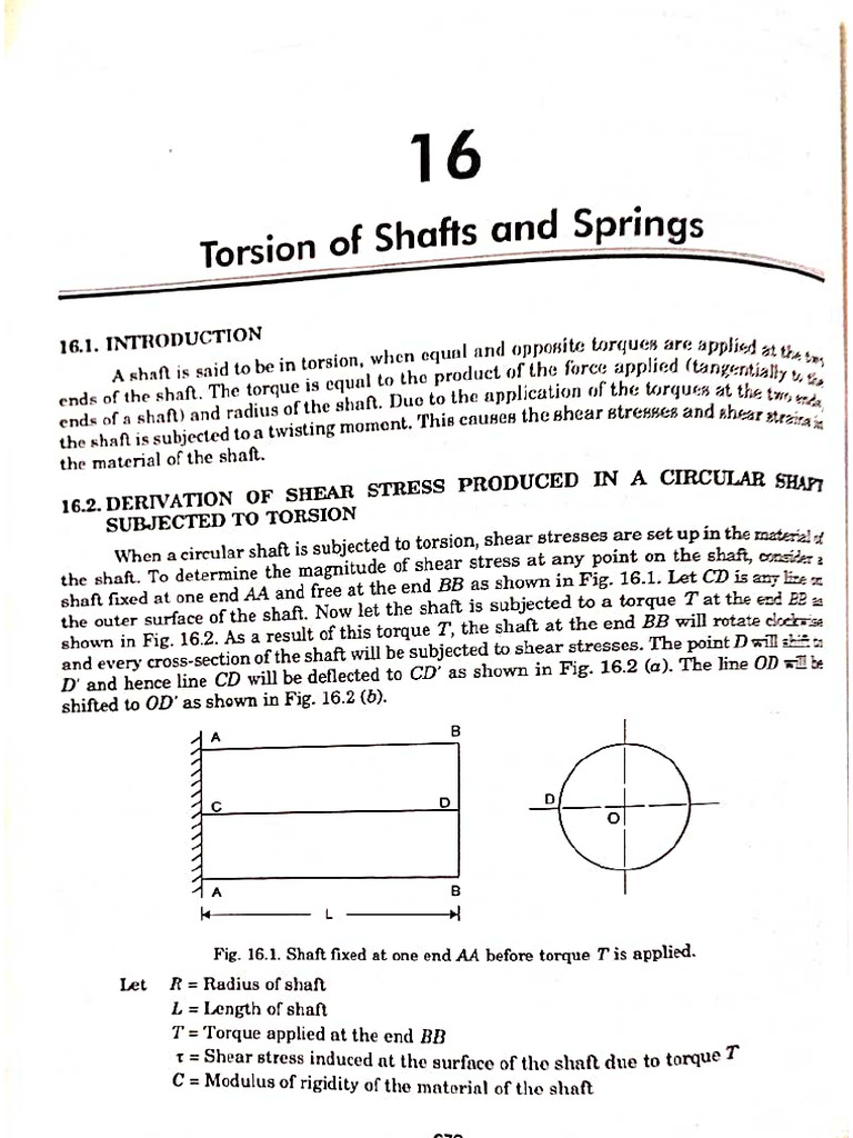 Torsion in Shafts | PDF