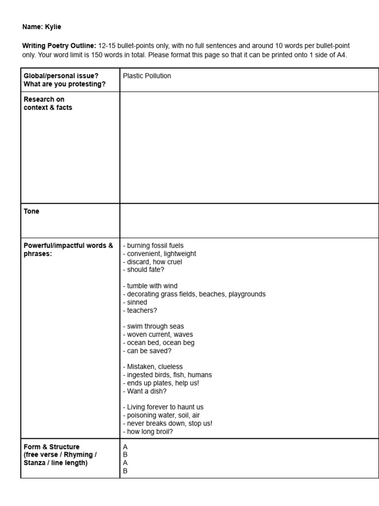 G9 Protest Poetry - Writing | PDF