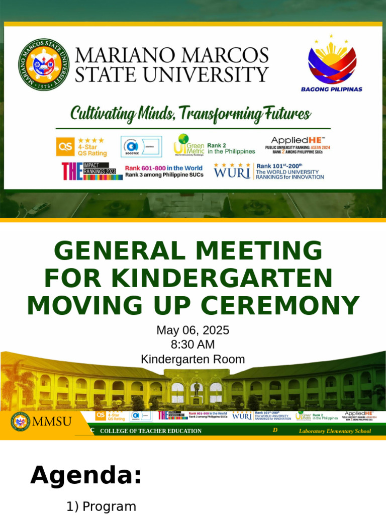 Kindergarten Moving Up Ceremony Agenda | PDF | Necktie | Clothing