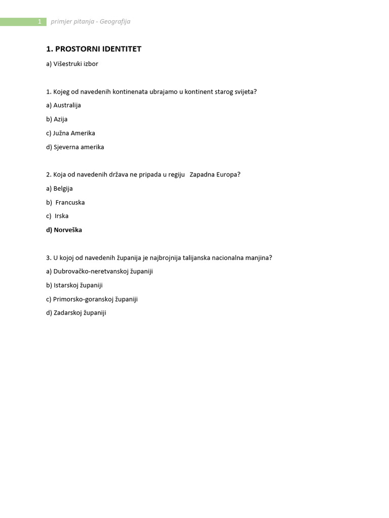 Primjer Ispita Ni | PDF